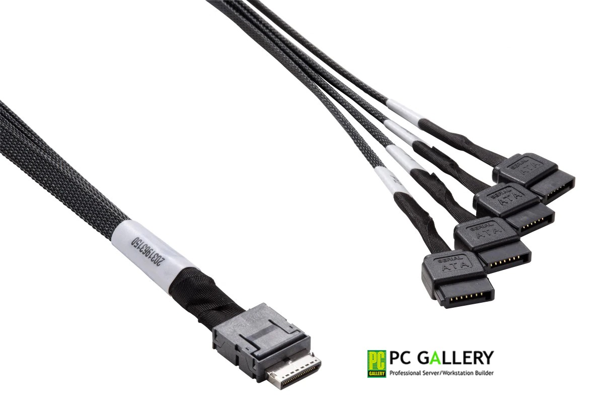 สายcable Supermicro OCuLink (SFF8611 x4) to 4 SATA Cable (CBL-SAST-0933 ...