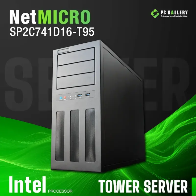 (NEW!) NetMICRO SP2C741D16-T95, Dual Xeon Gold 6526Y 16C/32T, 1300W ...